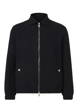 Eleventy Wool Bomber Jacket - Blue