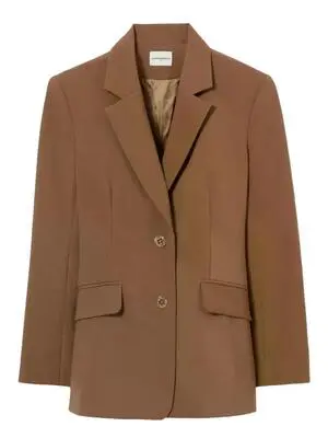 Claudie Pierlot Notched-lapel Button-fastening Blazer - Neutrals