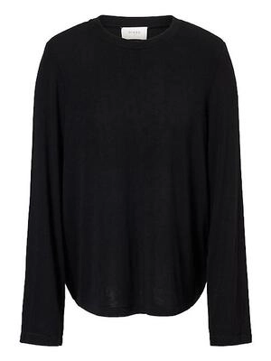 Dissh Reni Padded-shoulder Modal-blend Top - Black