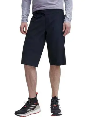 PICTURE ORGANIC CLOTHING Velvet Long Belted Shorts With Perforated Detail - Black