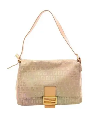 Fendi Zucchino Canvas Mamma Forever Shoulder Bag - Brown
