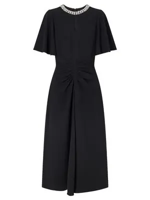 Rebecca Vallance Noemie Crystal-embellished Crepe Midi Dress - Black