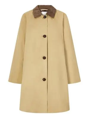THE ROW Ina Cotton-gabardine Coat - Neutrals