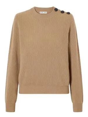BLAZÉ MILANO Ribbed Wool And Cashmere-blend Sweater - Brown