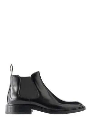 THE ROW Gable Leather Chelsea Boots - Black