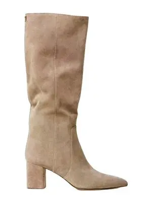 TWINSET High Suede Boots - Neutrals