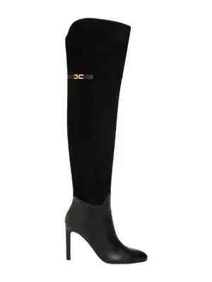 Elisabetta Franchi Suede Over-the-knee Boots - Black