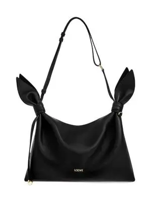 Loewe LOEWE Medium Knotted Leather Shoulder Bag Black