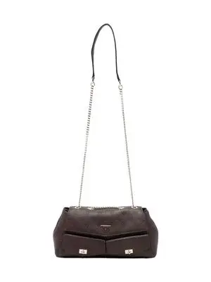 Guess Logo-embossed Chain-strap Shoulder Bag - Brown