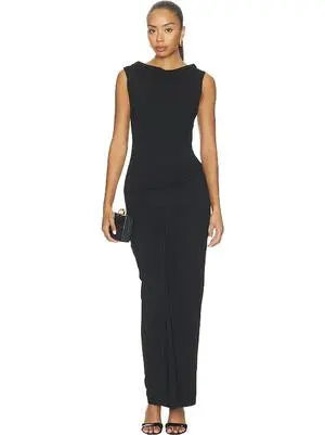 ENTIRE STUDIOS Drape Maxi Dress In . Also - Black