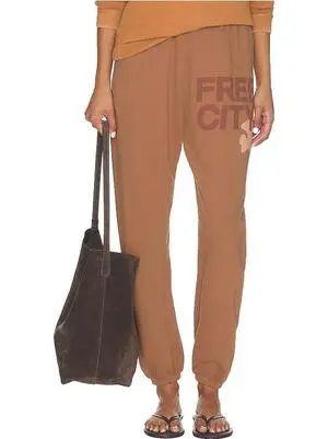 FREECITY Free City Large Sweatpant In Rust. Size XS. Also Rust