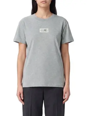 MAISON MARGIELA Cotton T-shirt With Numeric Logo - Grey