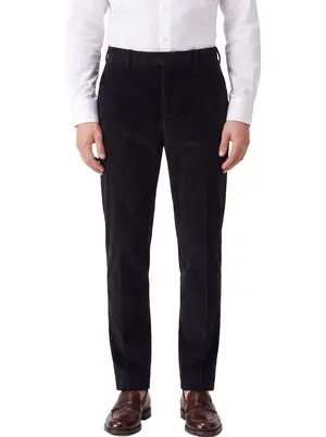 PT TORINO Slim Fit Corduroy Cotton Chino Trousers - Black