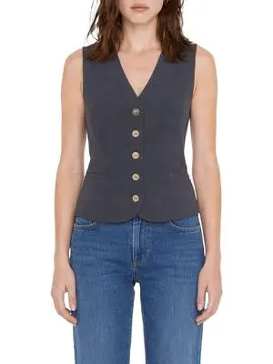 Liu Jo Slim Fit Single-breasted Tailored Vest In Viscose Blend - Grey