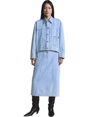 LEVI'S Seamed Midi Denim Skirt - Blue