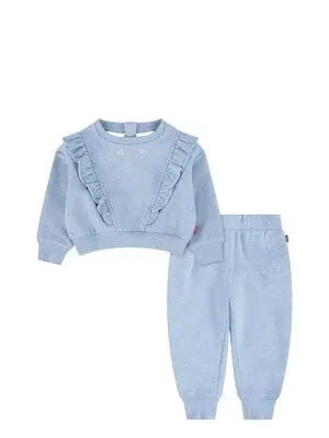 LEVI'S Baby Ruffled Crewneck And Jogger Set - Grey