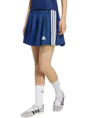 ADIDAS Pleated Mesh-Knit Mini Skirt With Side Stripe Detail