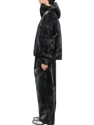 Y3 Marble Print Hooded Windbreaker - Black