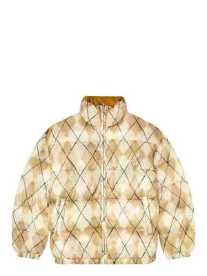 DIESEL® Reversible Puffer Jacket With Argyle Print