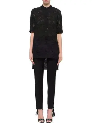 Neil Barrett Laser-cut High-low Shirt - Black