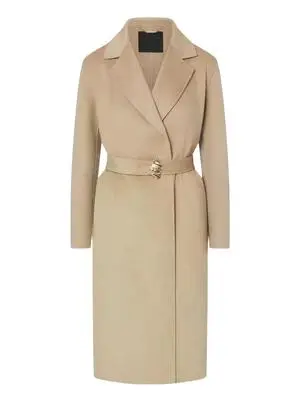 Liu Jo Long Coat With Jewel Embellishments - Neutrals