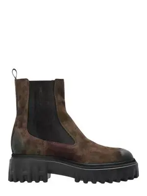 Hogan Hogan Chelsea Boots With Oversize H Logo Brown