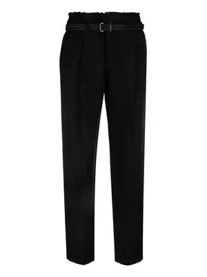 Brunello Cucinelli High-waist Cropped Trousers - Black
