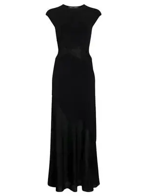 Proenza Schouler Maissa Maxi Dress In Compact Stretch Viscose - Black