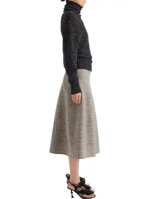 Proenza Schouler Abie Donegal Knit Sweater - Black