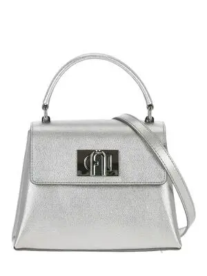 Furla Metallic Effect Top-handle Bag - Silver