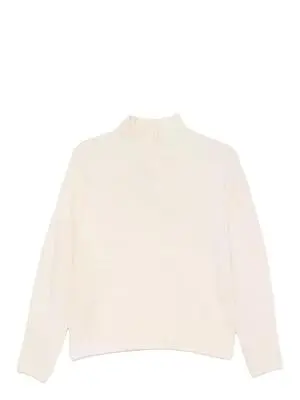 JCSOPHIE Perla Ribbed-knit Mock Neck Sweater - Neutrals