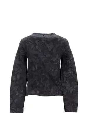 Valentino Garavani Butterfly Print Cotton Sweatshirt - Grey