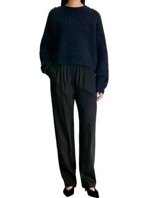 Loulou De Saison Cashmere Bubble-stitch Jumper - Blue