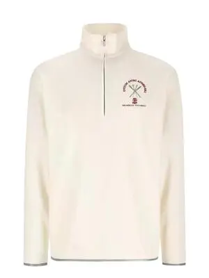 Brunello Cucinelli Brunello Cucinelli Embroidered Half-Zip Sweatshirt Neutrals