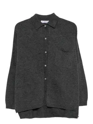 WHYCI Button-up Chest-pocket Cardigan - Grey