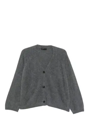 LE PETIT PULLE V-neck Button-up Cardigan - Grey