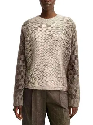 Iris Von Arnim Iris Van Arnim Jubilea Degradé Plain-knit Sweater - Neutrals