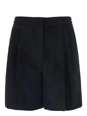Max Mara Pleated Tailored Shorts - Black
