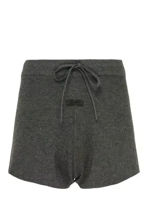 Fear Of God Knitted Logo Patch Shorts - Grey