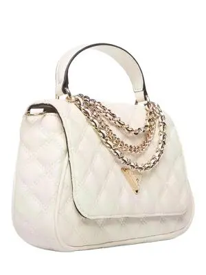 Guess Giully Quilted Chain-detail Tote Bag - Neutrals