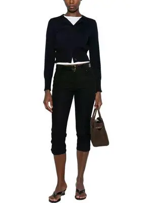 LE PETIT PULLE Button-fastening Cropped Cardigan - Blue