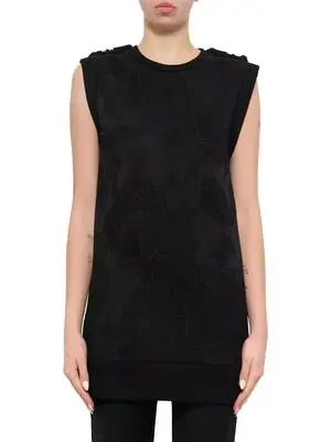 NEIL BARRETT Neil Barrett Black Camouflage Pattern Epaulette Top
