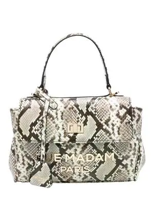 RUE MADAM PARIS Xs Lesjours Exotique Snake-effect Tote Bag - Brown
