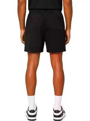 MELT Graphic Print Cotton Shorts - Black