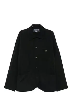 Jacquemus The Strada Patch-pocket Shirt Jacket - Blue