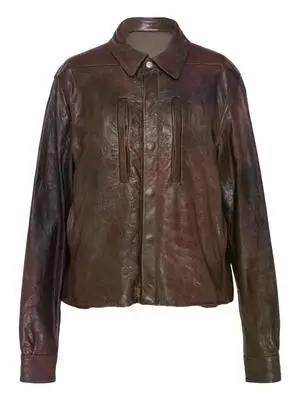 Rick Owens Alice Leather Jacket - Brown