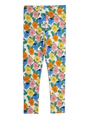 MINI RODINI Multicolour Leggings With Floral Pattern - Multicolor