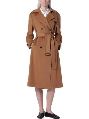 Tagliatore Double-breasted Cashmere Trench Coat - Grey