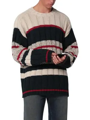 GOLDEN GOOSE Multicolour Striped Jumper In Alpaca Blend - Multicolor