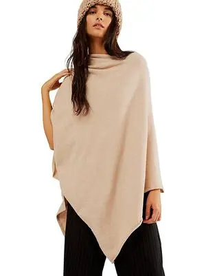 Free People Simply Triangle Poncho - Tan